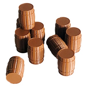 Wooden Barrel 3D for Board Games, War Games Set of 10 - Etsy