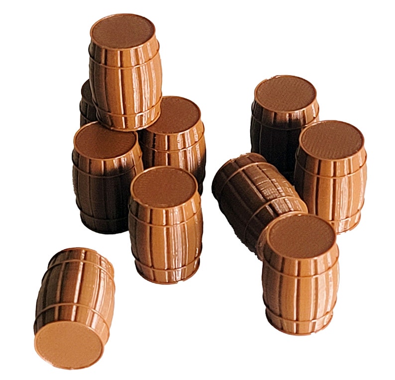 Wooden Barrel 3D for Board Games, War Games Set of 10 - Etsy
