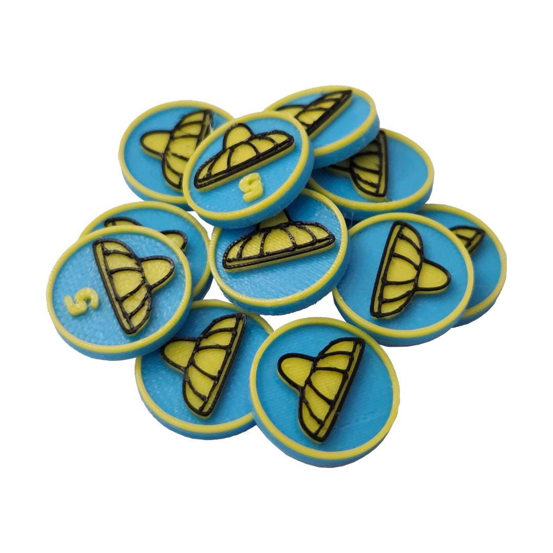 12 Three-color Venusian Habitat Tokens for Terraforming Mars - Etsy