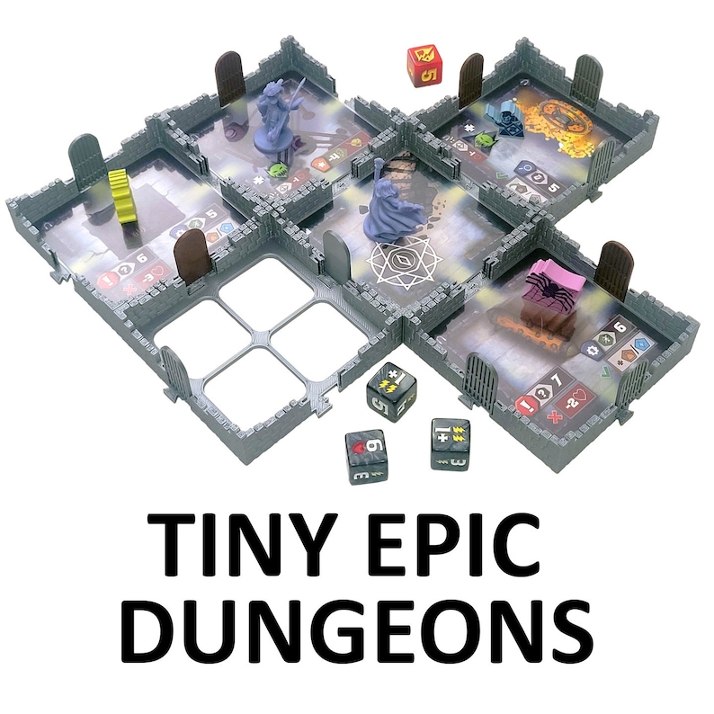 Tiny Epic Dungeons - 12 Dungeons Bases and 16 Doors - 1 Set - Etsy