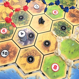 CATAN Colorful Circular Number Tokens for 5/6 Players - 28 Pieces - 1 ...