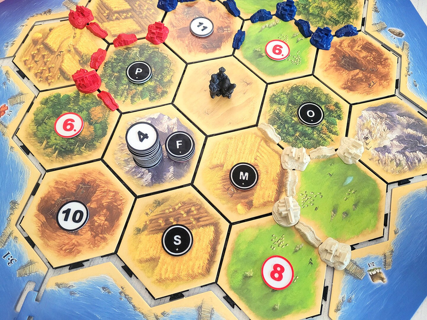 CATAN Colorful Circular Number Tokens for 5/6 Players - 28 Pieces - 1 ...