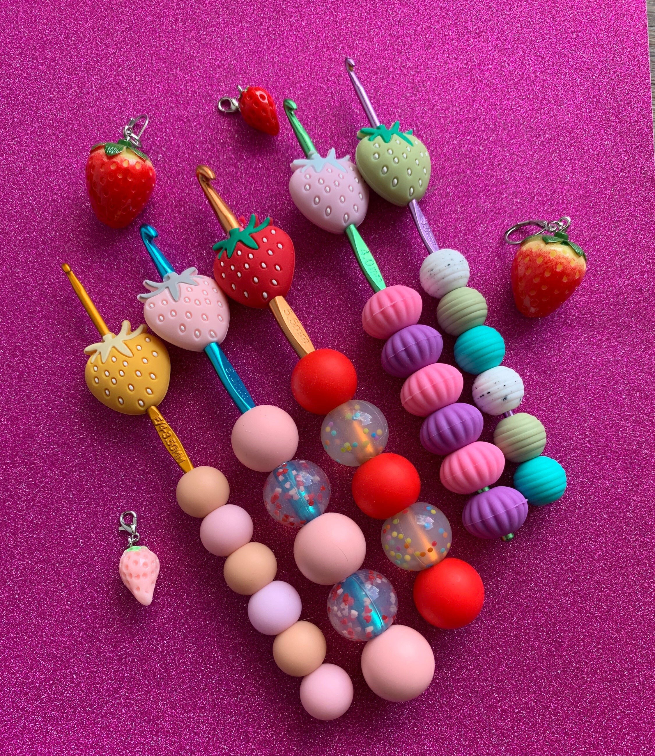 Crochet Hooks Strawberry 33.5455.5mm - Etsy
