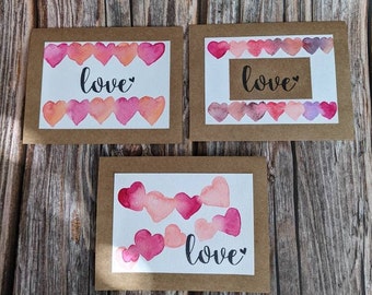 Hand-painted Original Watercolor Valentine's Day Card - Etsy