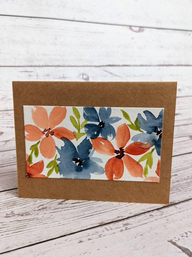 Floral Greeting Card, Hand-painted Greeting Card, Watercolor Painting ...