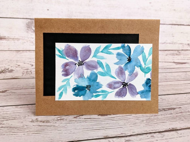 Floral Greeting Card, Hand-painted Greeting Card, Watercolor Painting ...