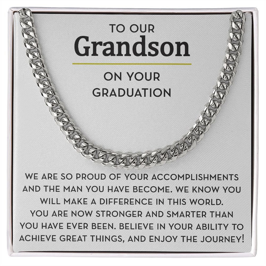 Graduation Gift for Grandson Gift From Grandparents Chain - Etsy