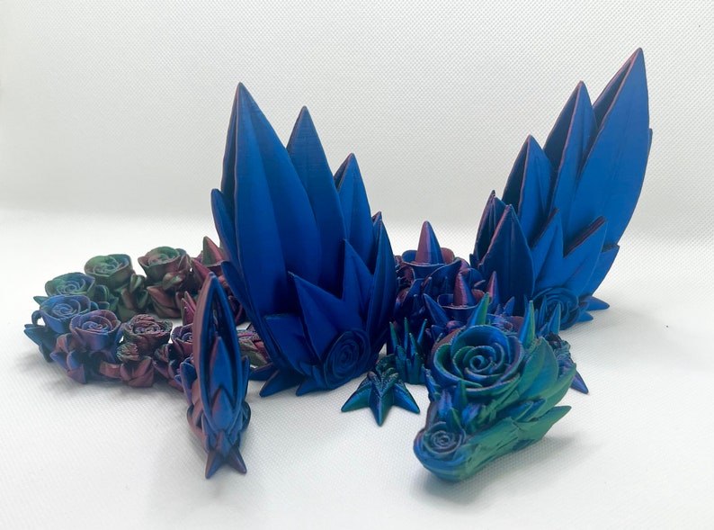 Rose Winged Dragon 3d Printed 20 - Etsy