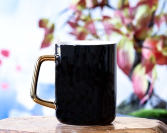 Gold Handle Mug | Etsy