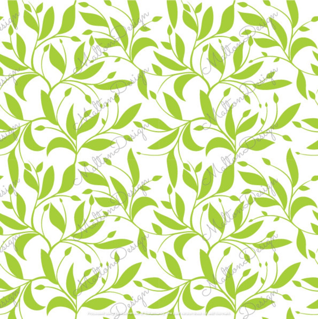 Digital Leaf Pattern Stencil - Etsy