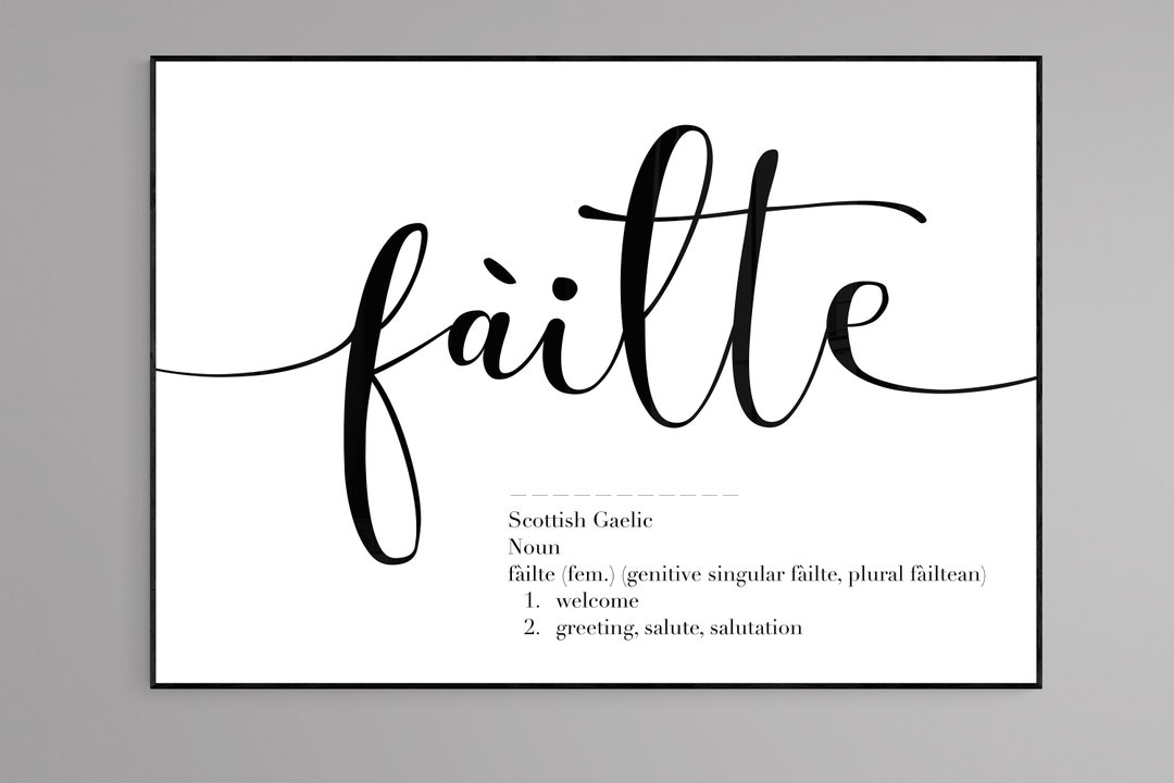 Scottish Gaelic Welcome Print, Digital Download - Etsy
