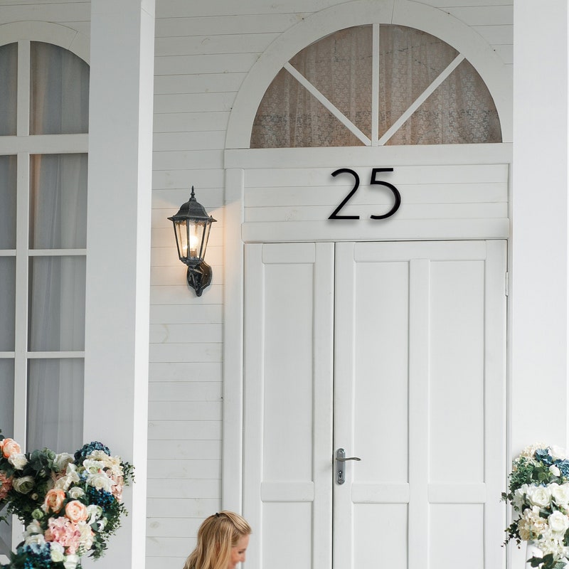 8 Inch Modern House Numbers - Etsy