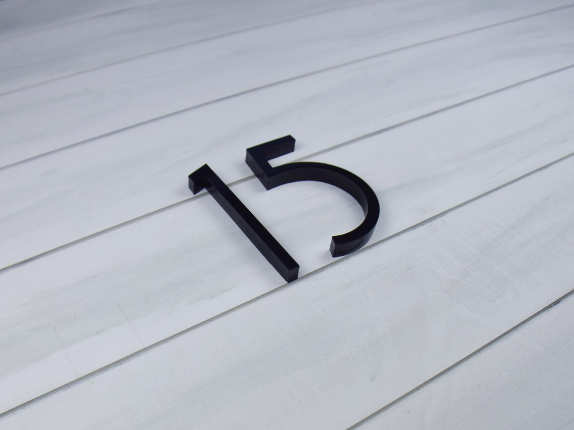 6 Inch Floating Modern House Numbers / Letters | Etsy