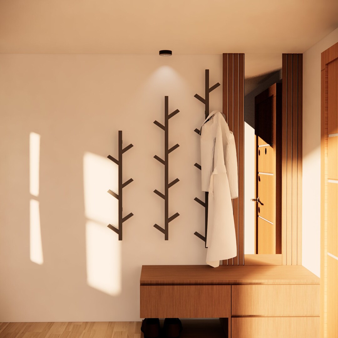 Tree Shaped Coat Rack, Minimalist Entrway Furniture, Housewarming Gift ...