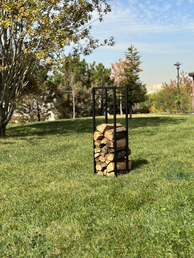 Vertical Firewood Rack With Base /log and Kindling Storage/farmhouse ...