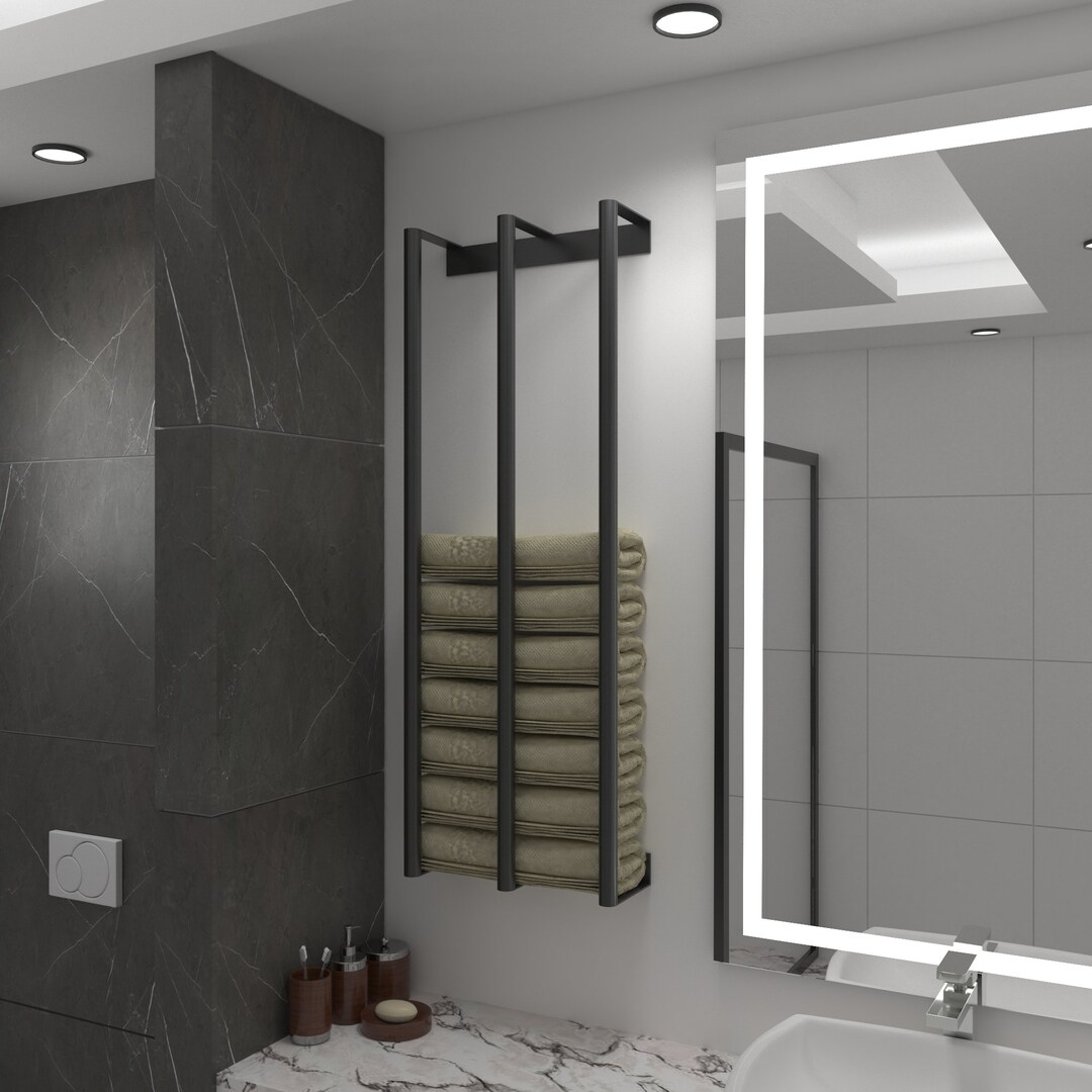 Minimalist Towel Stacker Blanket Storage /towel Rack Bathroom Decor ...