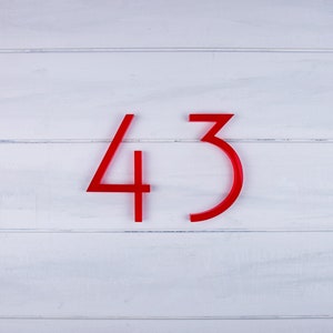 6 Inch Floating Modern House Numbers / Letters - Etsy