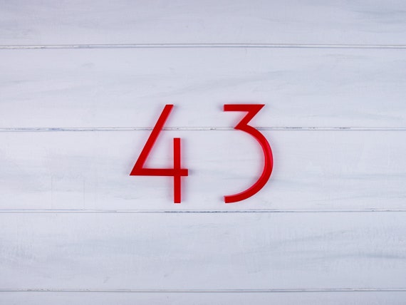 8 Inch Floating Modern House Numbers / Letters | Etsy