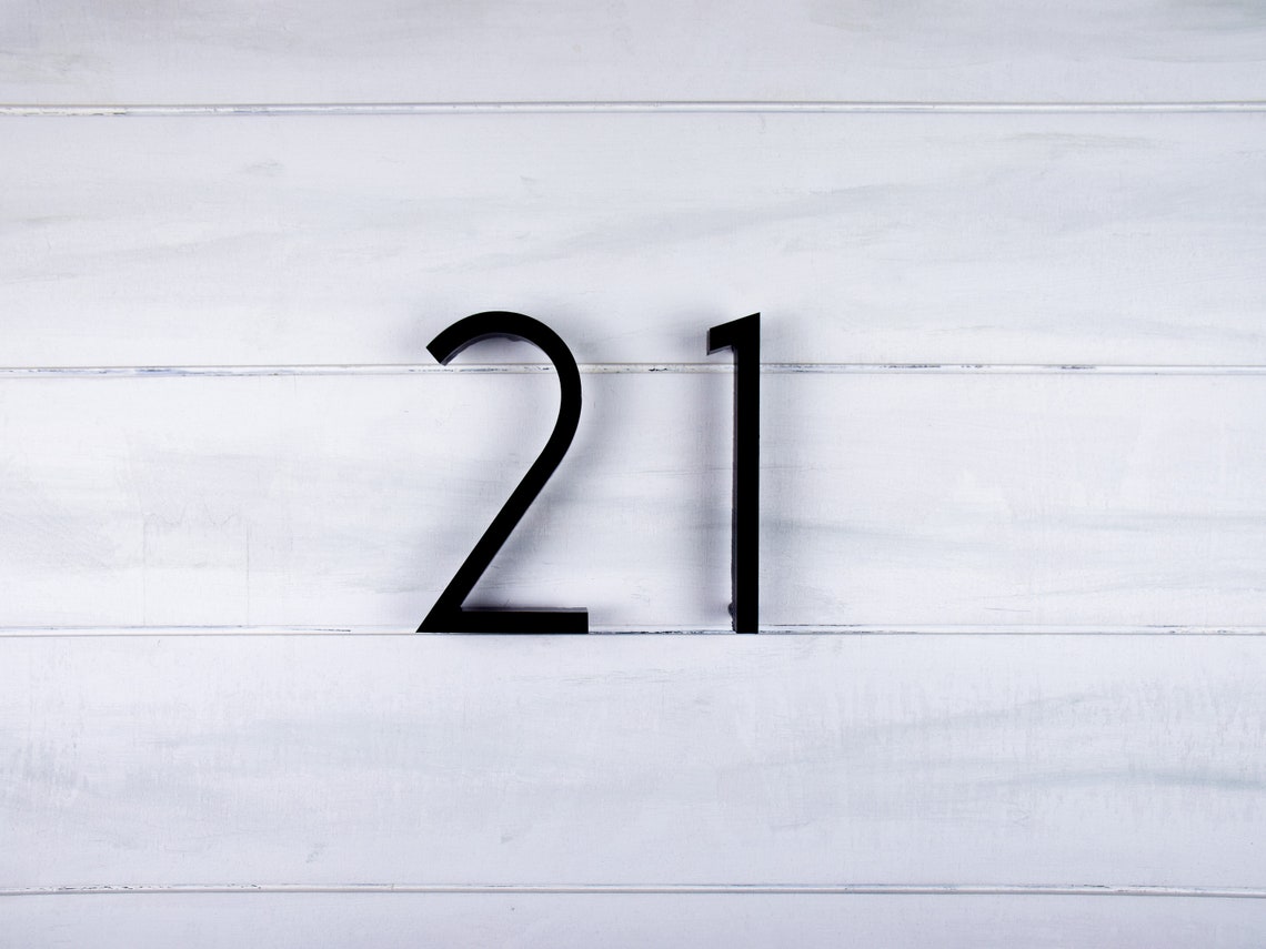6 Inch Floating Modern House Numbers / Letters - Etsy