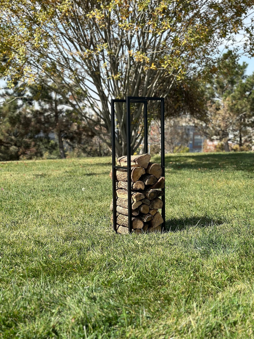 Vertical Firewood Rack With Base /log and Kindling Storage/farmhouse ...