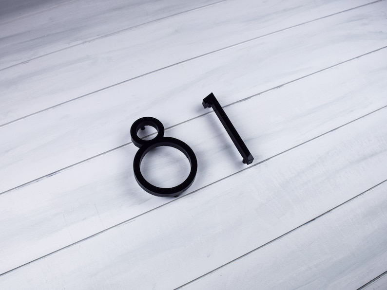 10 Inch Floating Modern House Numbers / Letters - Etsy