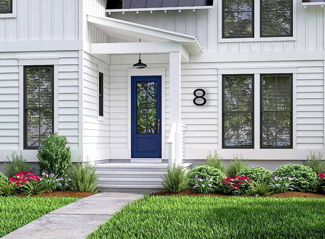 12 Inch Floating Modern House Numbers / Letters - Etsy