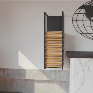 Wall Mounted Secure Wood Rack Firewood Rack, Metal Log Holder, Garden ...