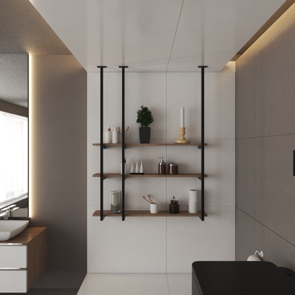 Ceiling Mounted Floating Bathroom Shelf, Master Room Organizer ...