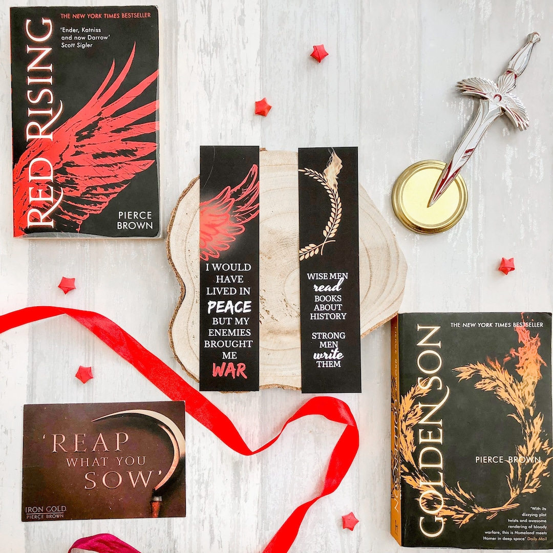 Red Rising Inspired Bookmarks - Etsy