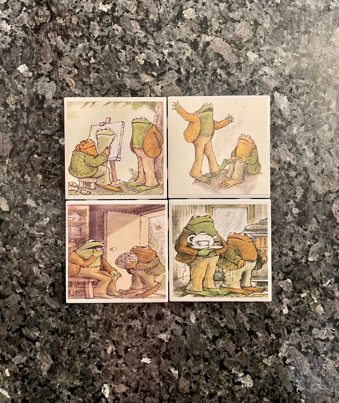 Frog & Toad B Ceramic Coasters Set of 4 Variety - Etsy