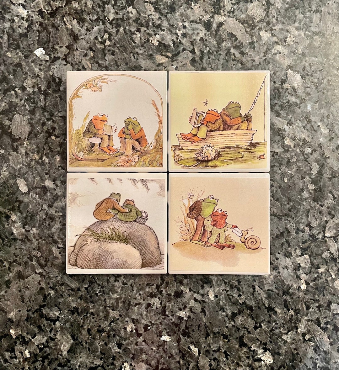 Frog & Toad aceramic Coasters Set of 4 Variety - Etsy