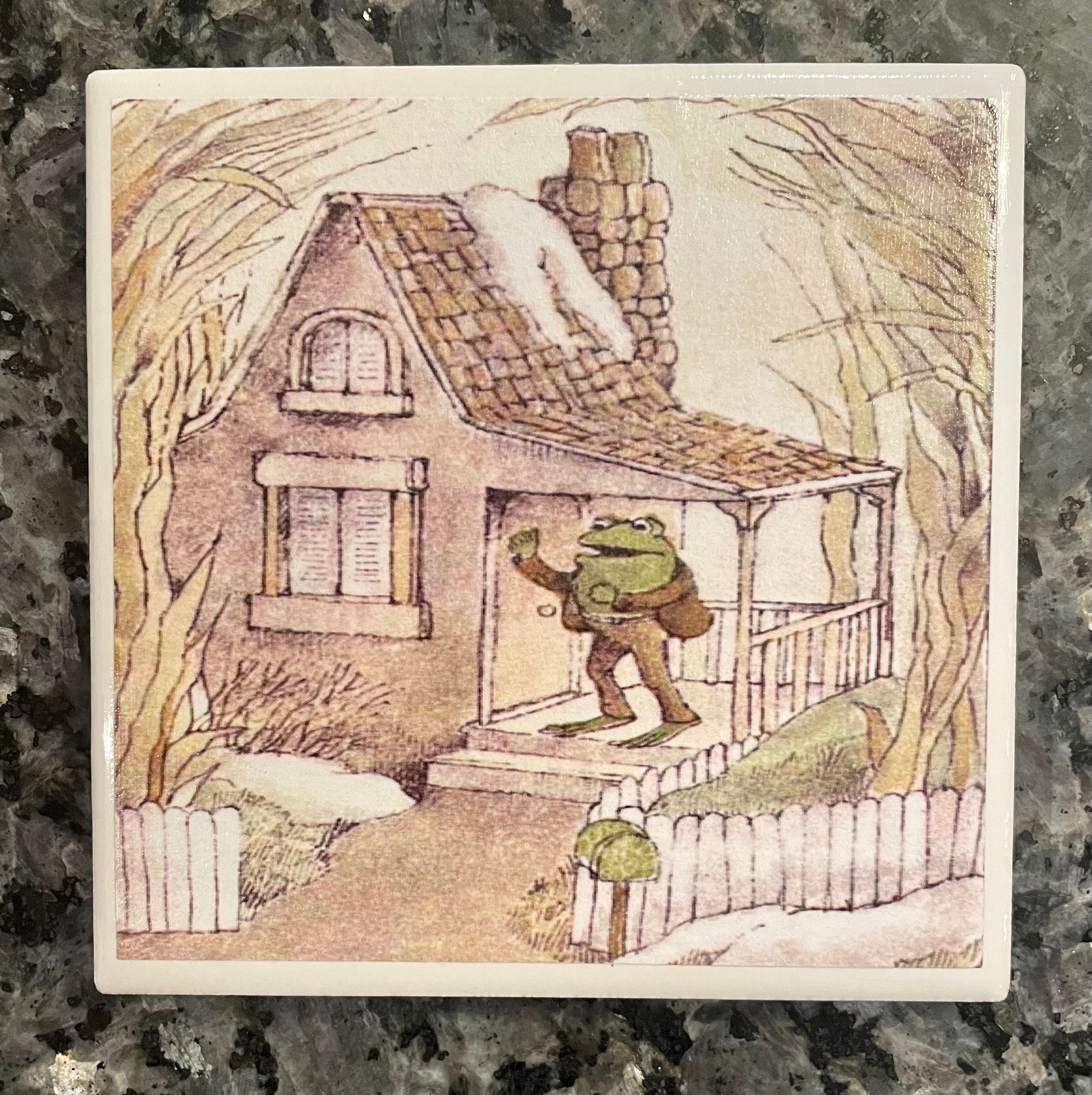 Frog & Toad winter Scenes cceramic Coasters - Etsy