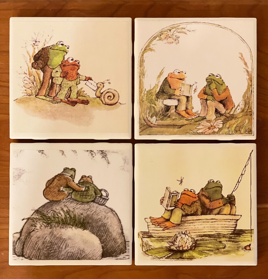 Frog & Toad (a)-ceramic Coasters- Set of 4 Variety - Etsy