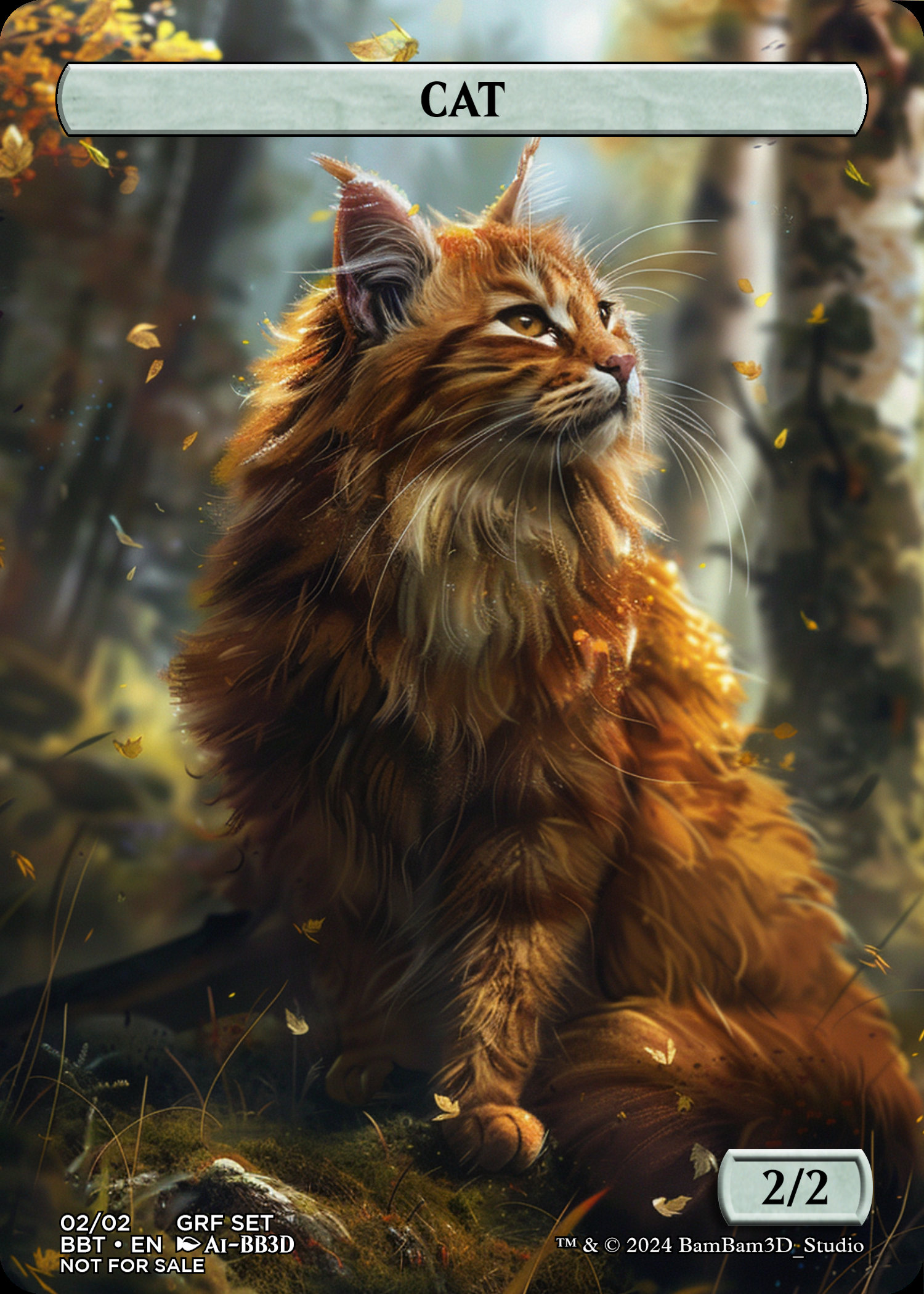 CAT 2/2 Token MTG Magic the Gathering Pauper, Modern, Pioneer, Legacy ...