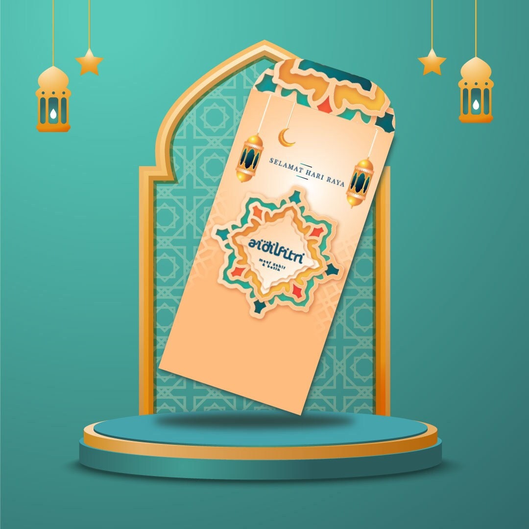 Printable Sampul Hari Raya Money Envelope Template - Etsy
