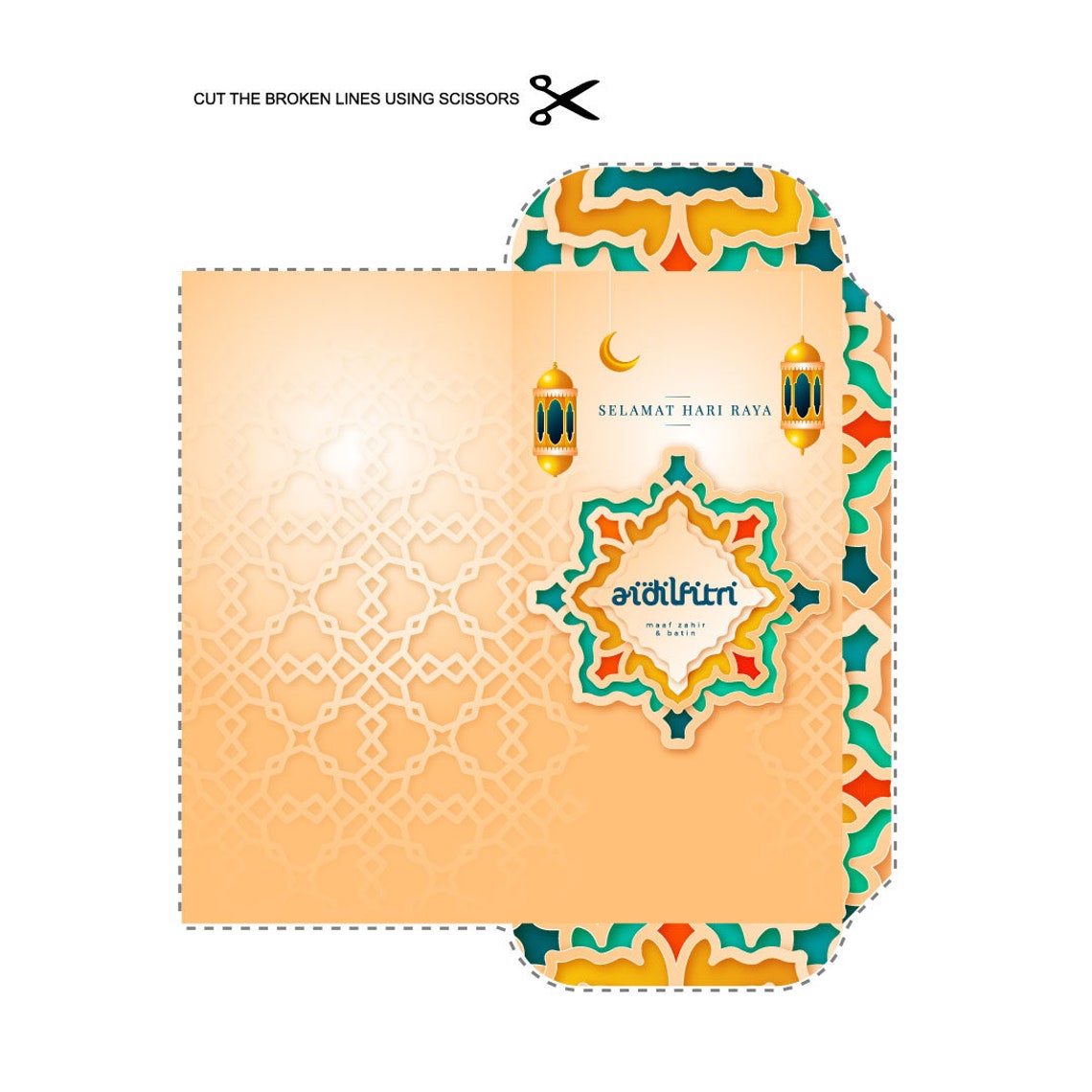 Printable Sampul Hari Raya Money Envelope Template - Etsy