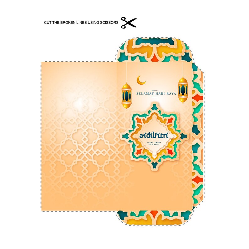 Printable Sampul Hari Raya Money Envelope Template - Etsy