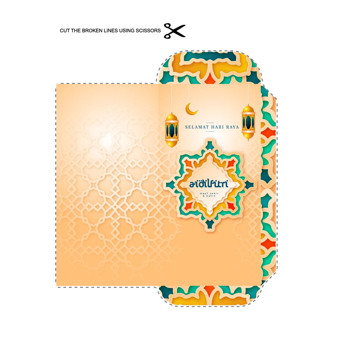 Printable Sampul Hari Raya Money Envelope Template - Etsy