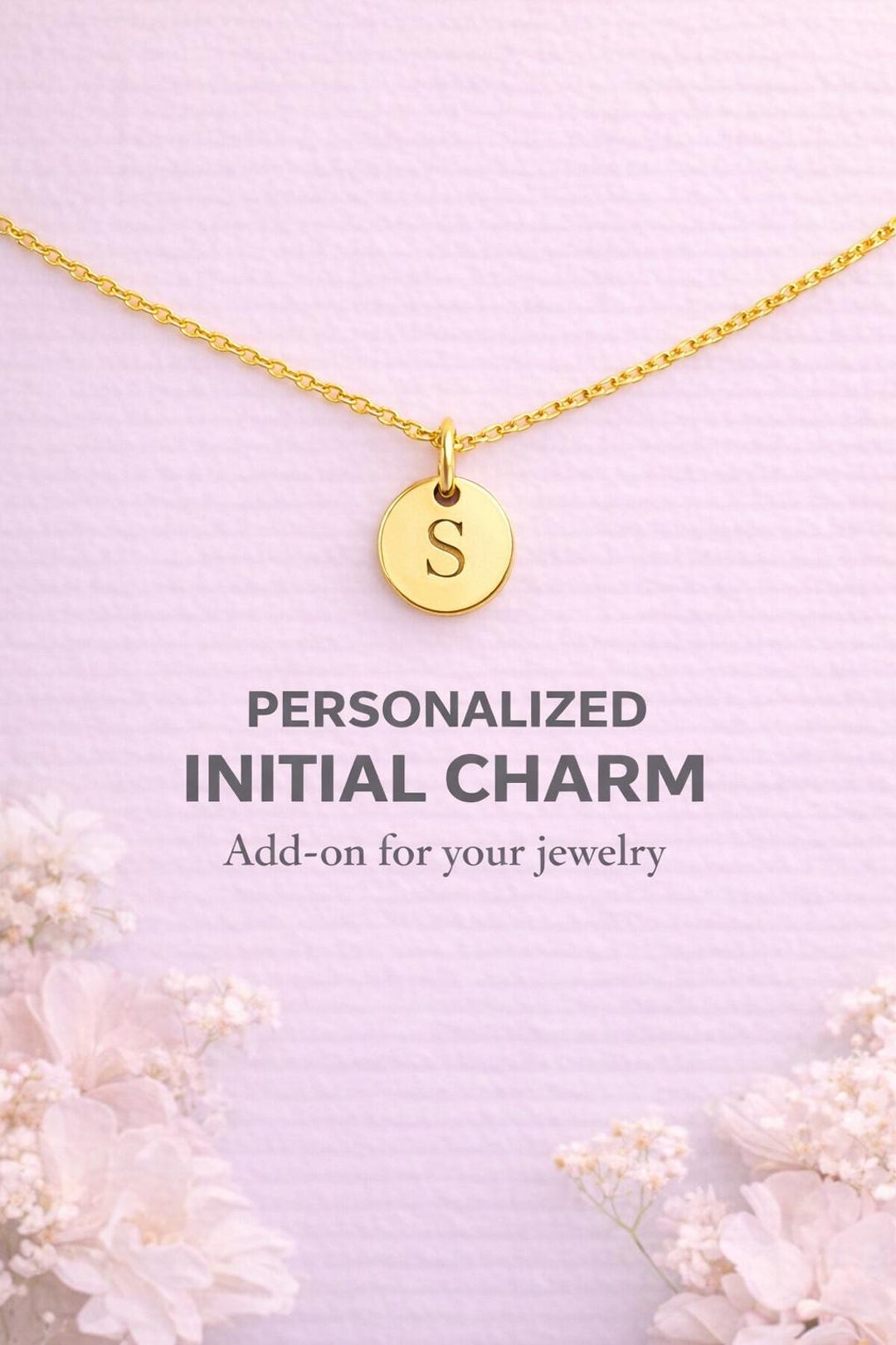 Add-on Initial Charm - Extra Letter for Existing Jewelry Orders - Etsy