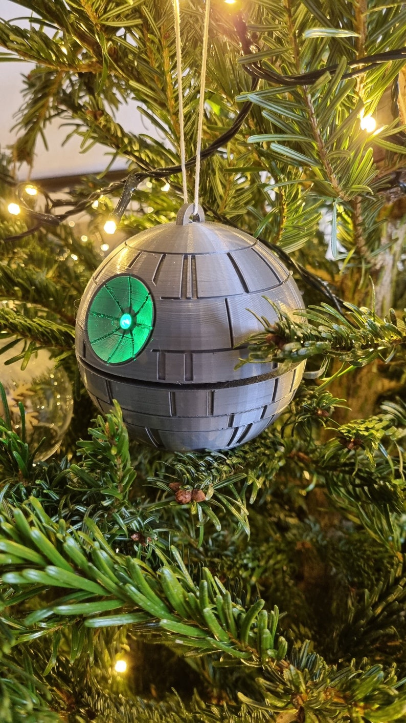 Star Wars Death Star Light up Christmas Ball | Christmas Tree Ornament ...