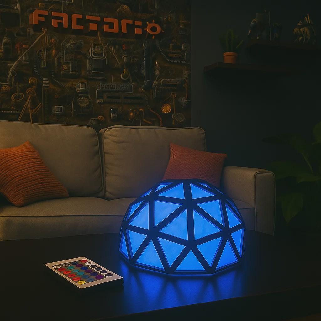 Research Lab Lamp – Factorio Inspired – RGB Lighting With Remote ...