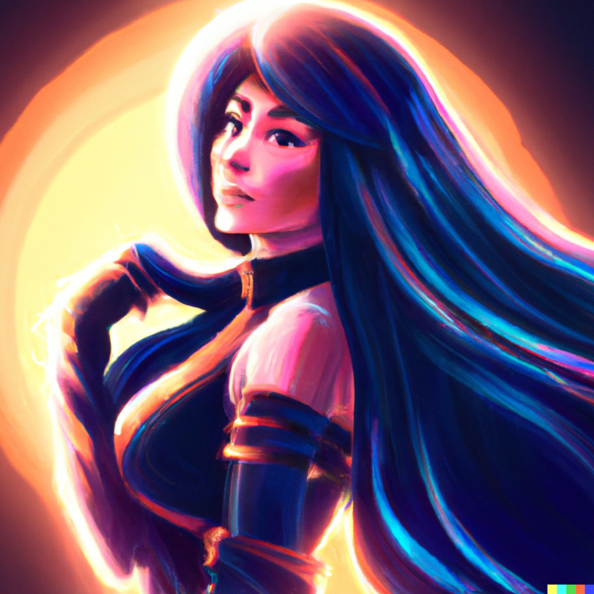 The Beauty and Power of Synthwave Women Digital Download PNG 4096x4096 ...