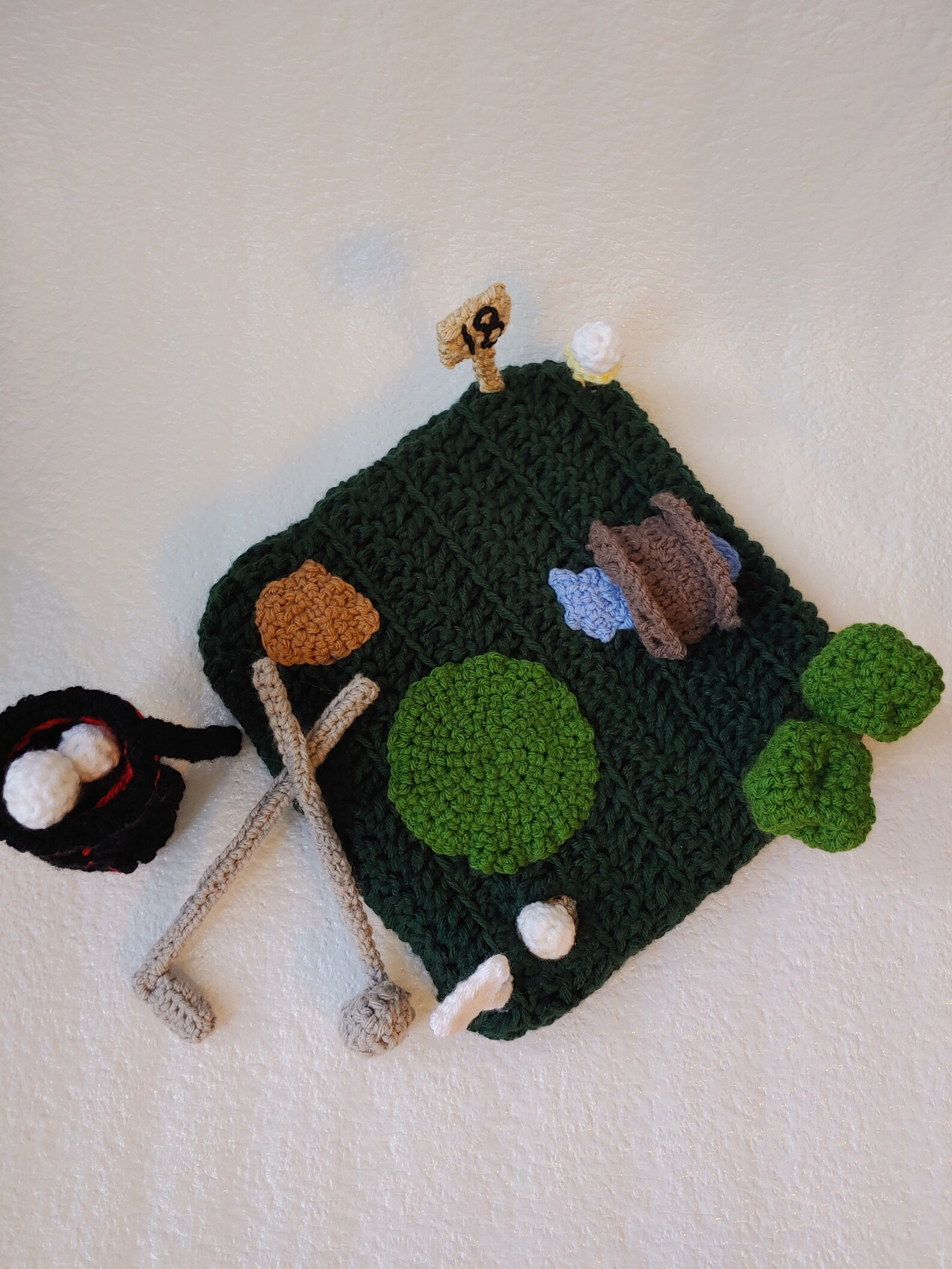 Golf Game Handmade Set Crocheted Fathers Day Birthday Gift Present ...