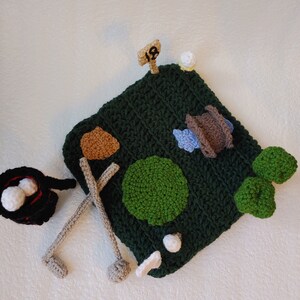 Golf Game Handmade Set Crocheted Fathers Day Birthday Gift Present ...