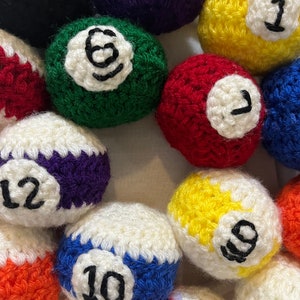 Pool Billiard Ball Crocheted Wreath Handmade Round Indoor Home ...