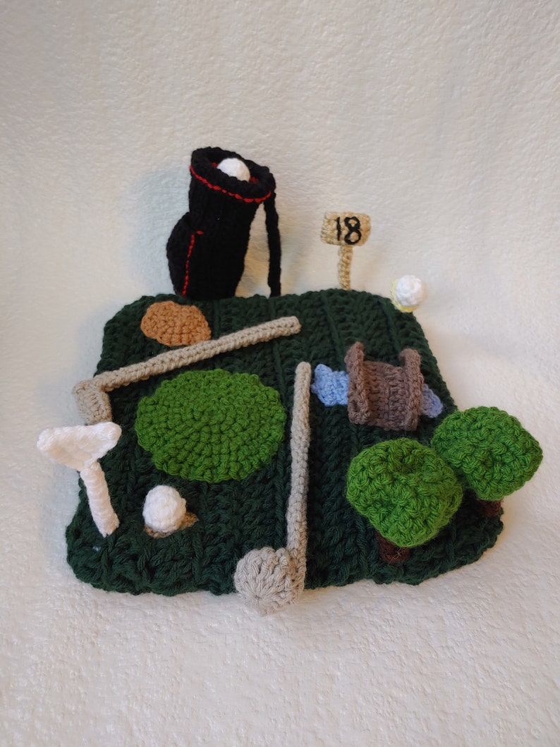 Golf Game Handmade Set Crocheted Fathers Day Birthday Gift Present ...