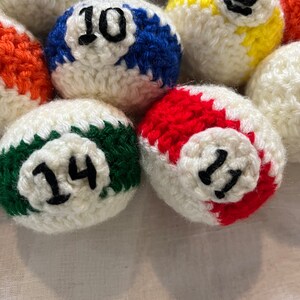 Pool Billiard Ball Crocheted Wreath Handmade Round Indoor Home ...