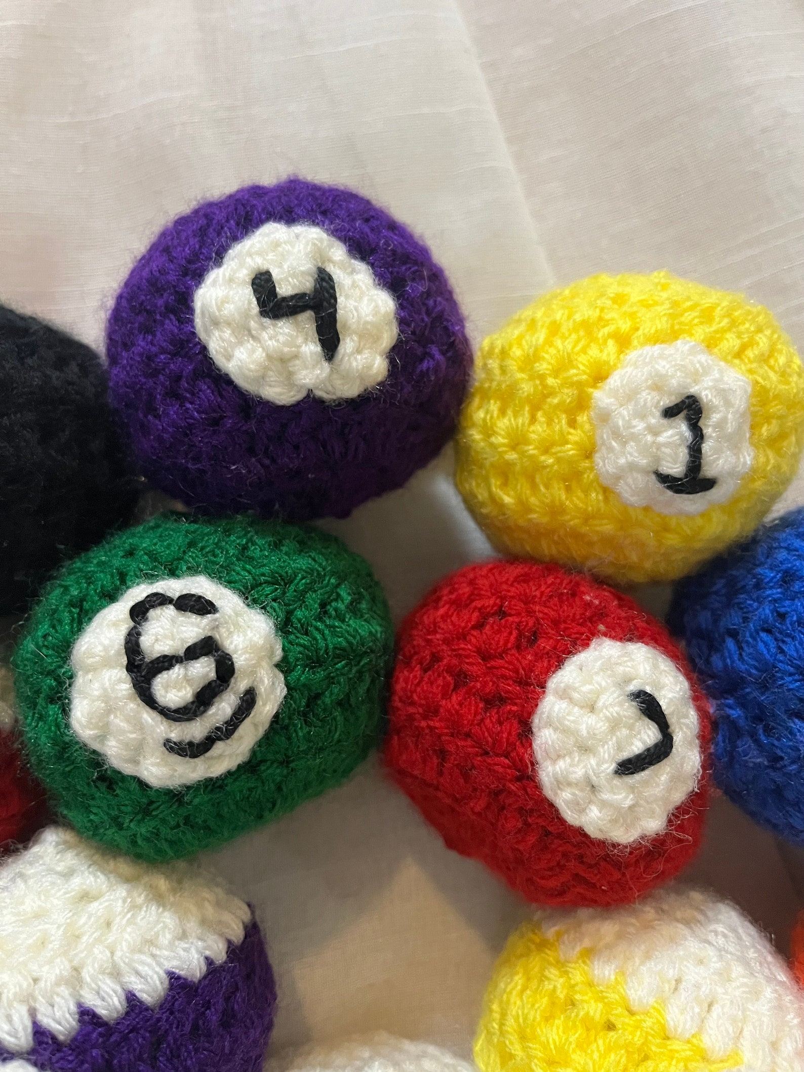 Pool Billiard Ball Crocheted Wreath Handmade Round Indoor Home ...