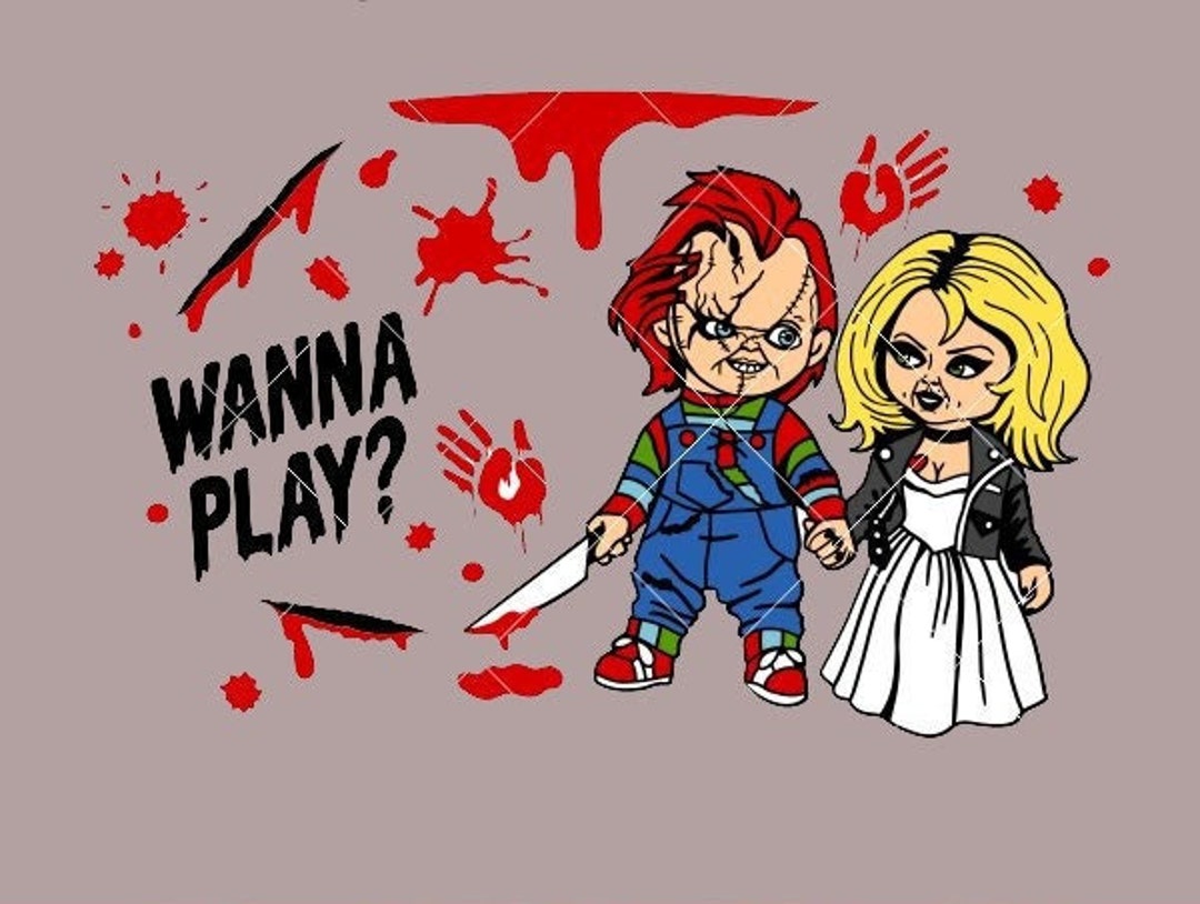 Chucky Wanna Play With Tiffany Full Wrap 24 Oz - Etsy