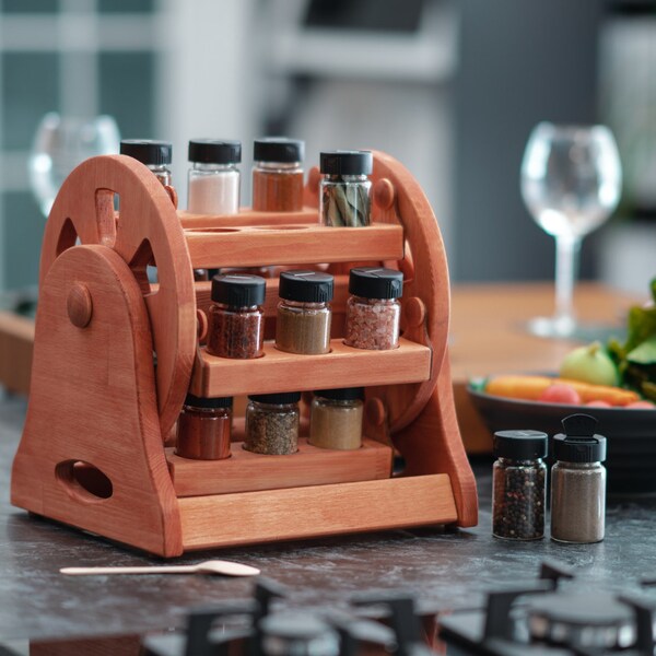 Wooden Spice Rack - Etsy UK